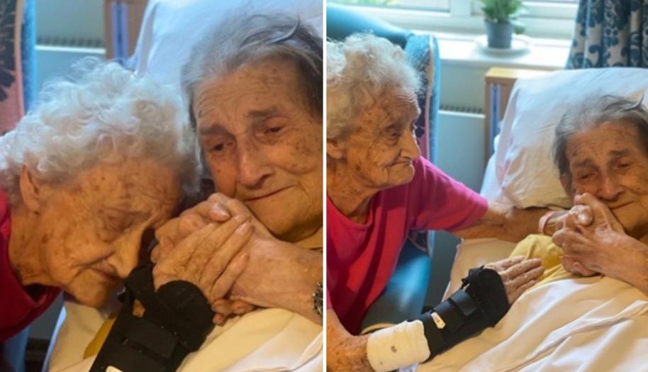 Couple married for 66 years hug and won't let go as they're reunited ...
