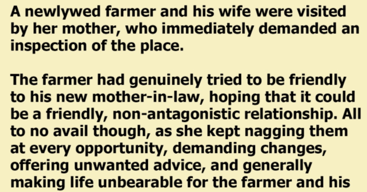 Farmers Mother In Law Made Life Hard And Revenge Is A Dish Best Served Cold Top Stories