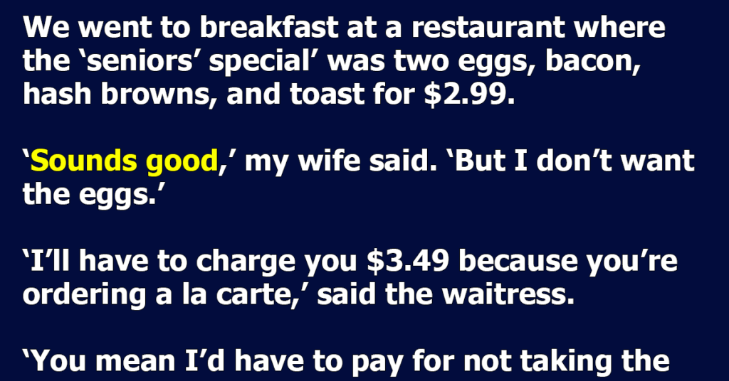 Snappy Waitress Gets Outsmarted By Clever Senior - Top Stories