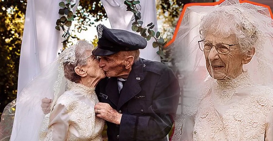 97-Year-Old Woman and Husband Finally Celebrate Their Wedding 77 Years ...