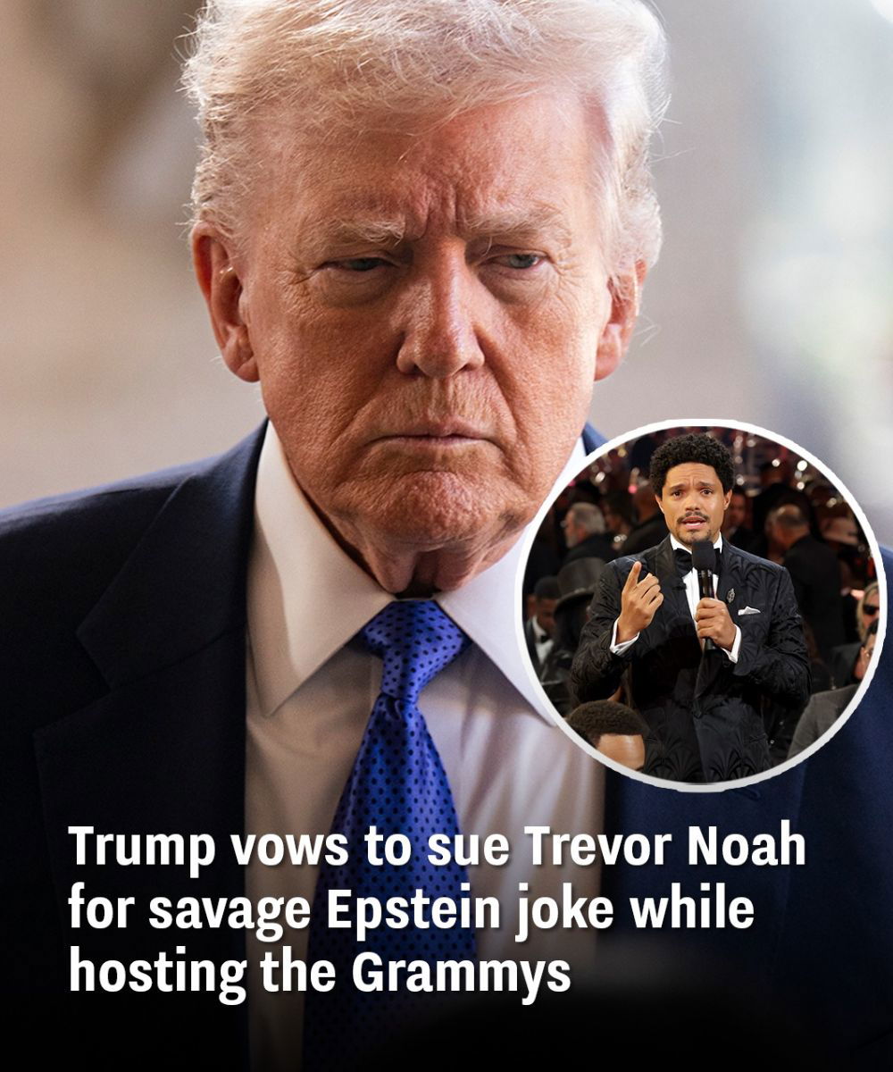 Trump vo:ws to su:e Trevor Noah for sav:age Epstein joke while hosting ...